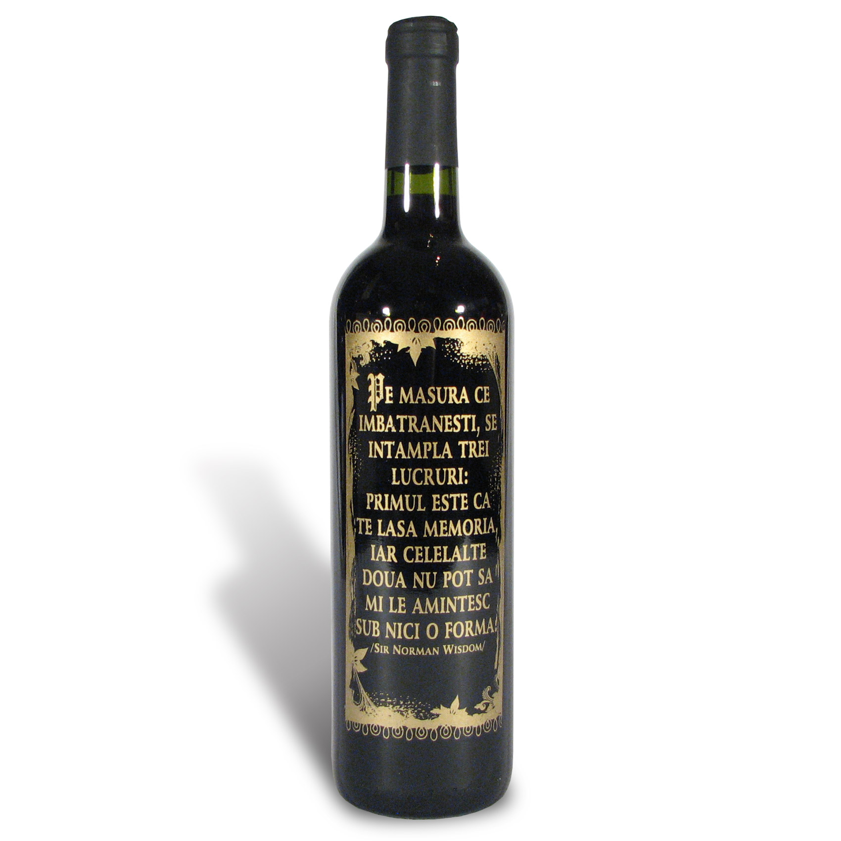 Sticla vin cu mesaj haios 1