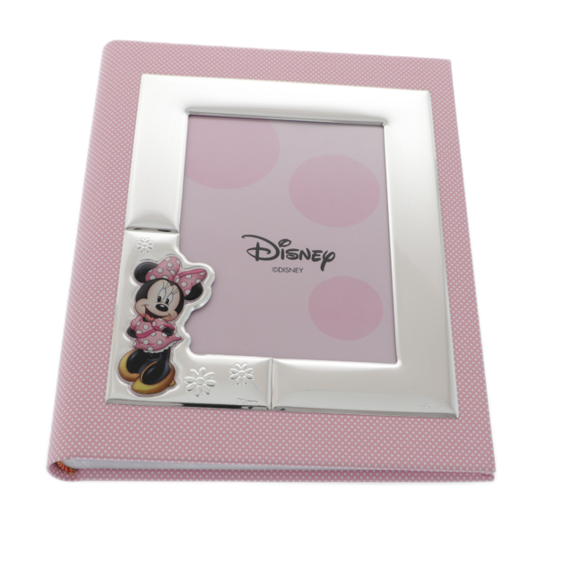 Album foto copii Minnie Mouse roz cu argint 31cm