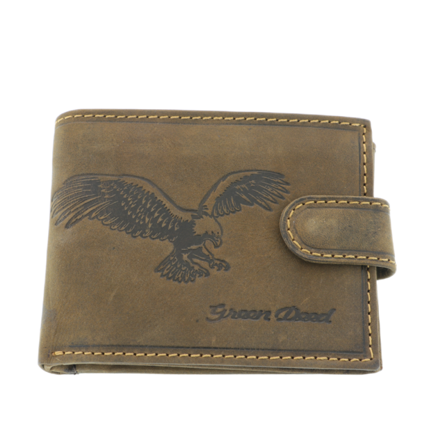 Portofel barbati piele naturala maro cu vultur
