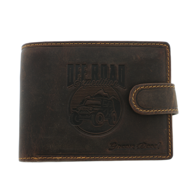 Portofel piele maro masina Off Road